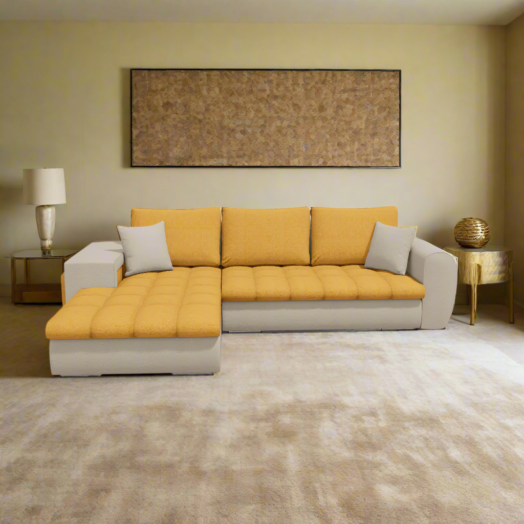 Colțar Extensibil cu măsuță și tabureți Paris Agache – Mobilă Agache